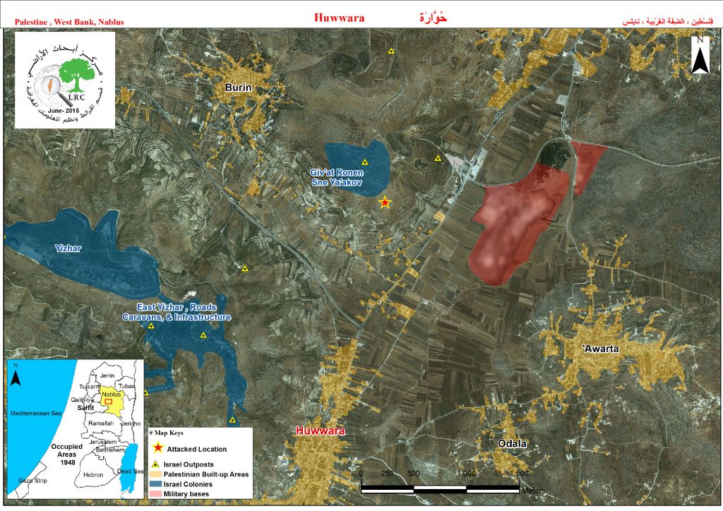 Givat Ronen colonists ravage agricultural lands in the Nablus village ...
