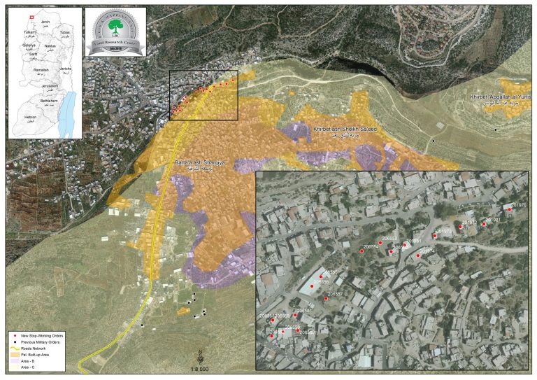 The Israeli occupation distributes stop-work orders in Barta’a village ...
