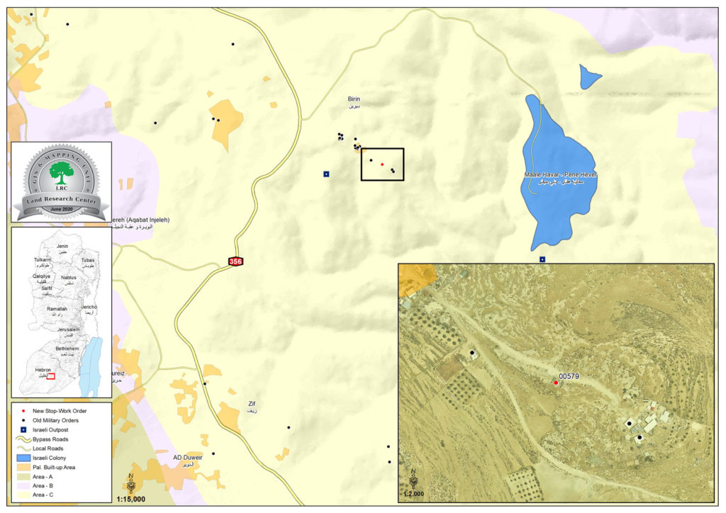 Halt of Work notice for a residence in Birin Village / South Hebron - POICA